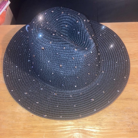 Other | Black Rhinestone Fedora | Poshmark
